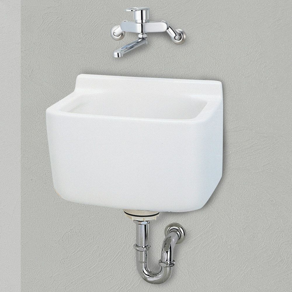 LIXIL S-21S/BW1 多目的流し スロップシンク 排水付セット 壁排水 床排水 取付金具セット｜建材・住宅資材の公式通販LDK plus