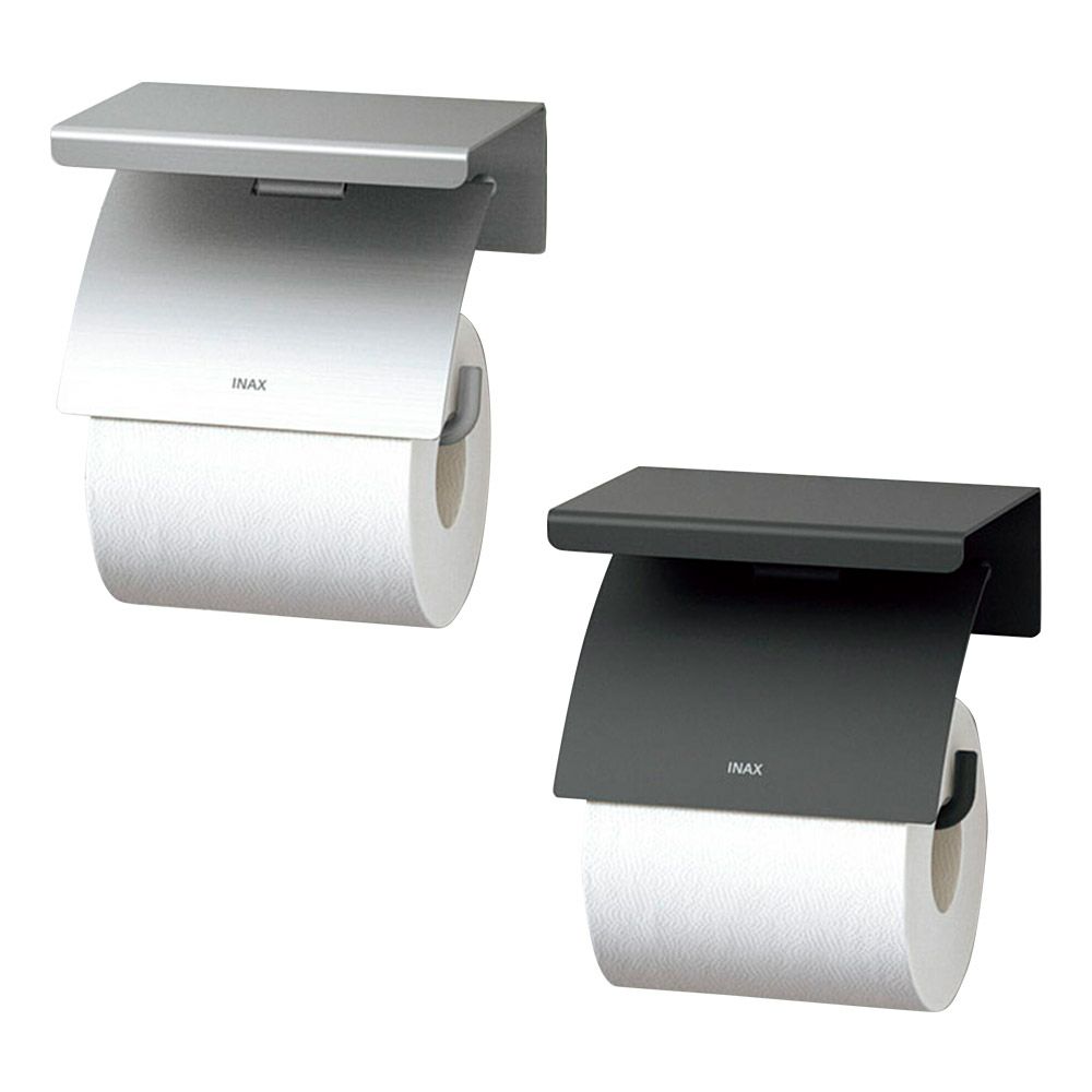 LIXIL FKF-AE34 棚付紙巻器 トイレットペーパーホルダー ステンレスヘアライン マットブラック｜建材・住宅資材の公式通販LDK plus