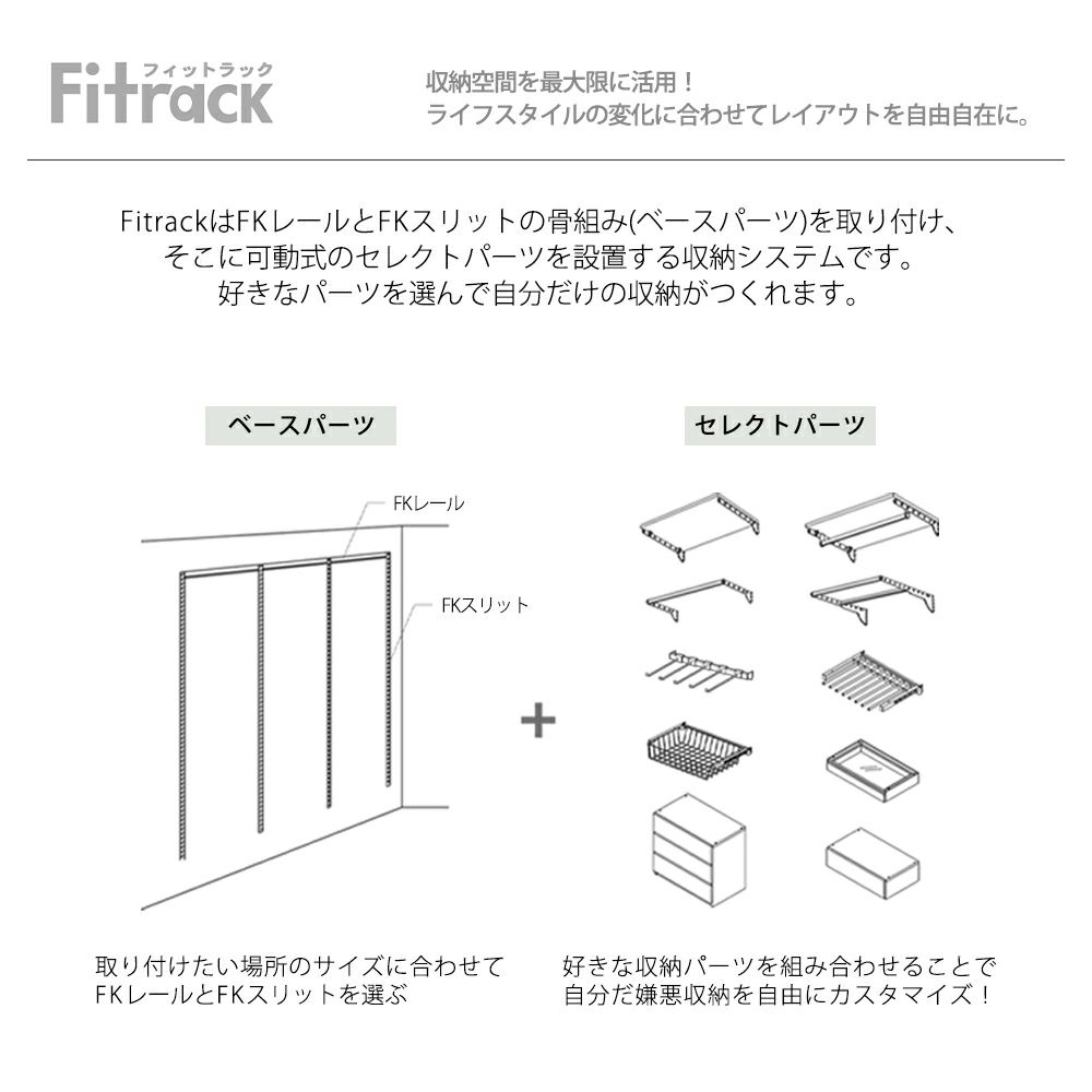 Fitrack レイアウト自由な壁収納の通販ならLDK plus